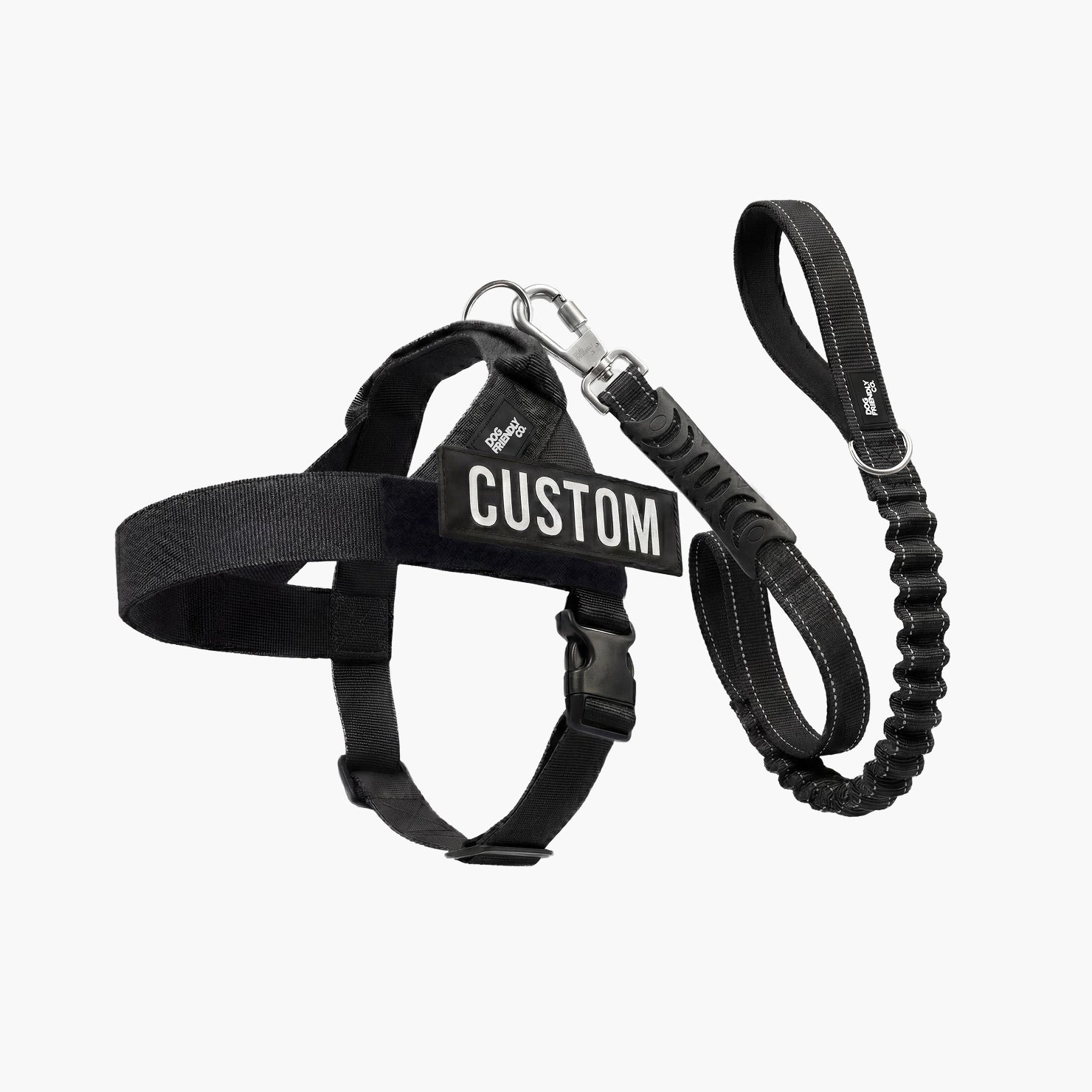 Dog Signature Kit, Harness & Leash Bundle - Black – Dog Friendly Co.